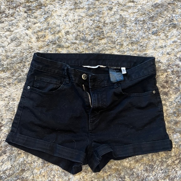H&M | Shorts | Hm Black Jean Shorts | Poshmark